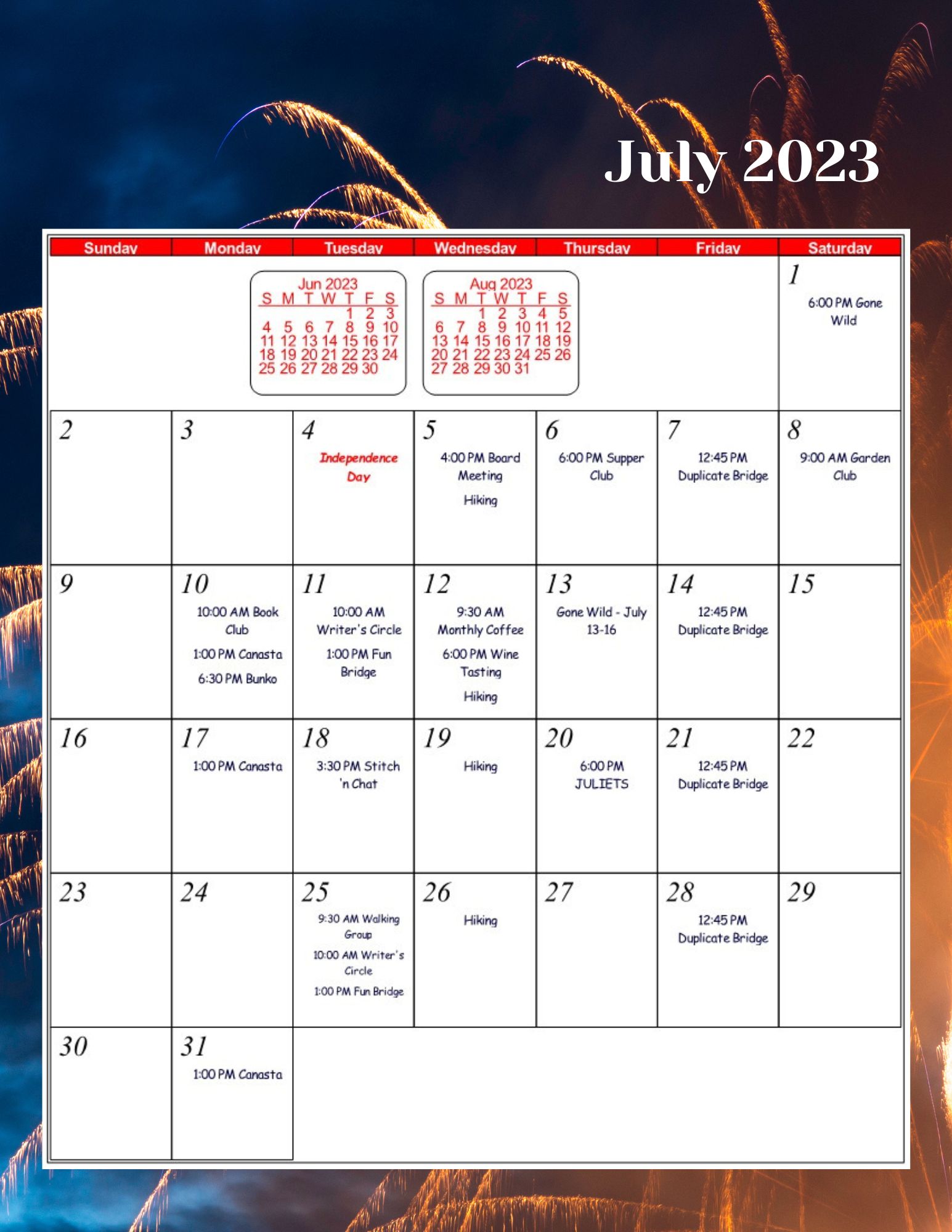 Calendar – Newcomers Club of the Greater Park City Area